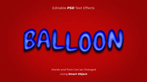 Editable Blue Balloon Psd Text Effect 26604390 Psd