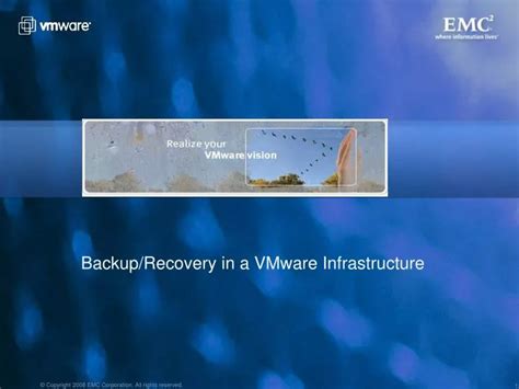 Ppt Backup Recovery In A Vmware Infrastructure Powerpoint Presentation Id 6074237