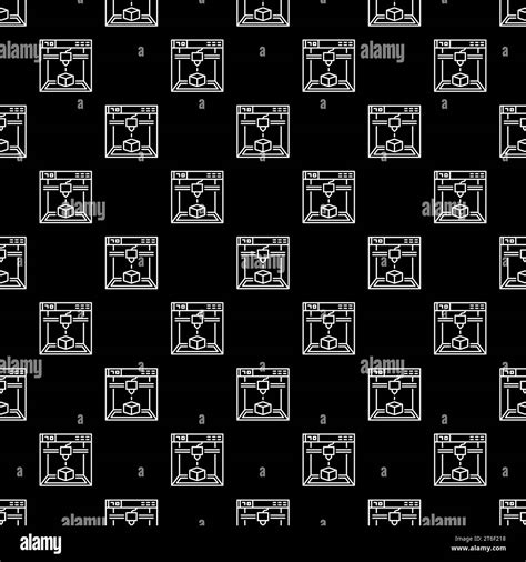 Three Dimensional Printing Vector 3d Printer Concept Linear Geometric