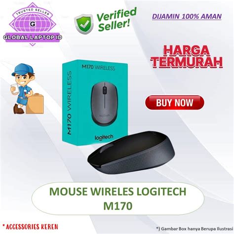 Jual Promo Murah Mouse Wireless Logitech M170 Black Portable Shopee Indonesia