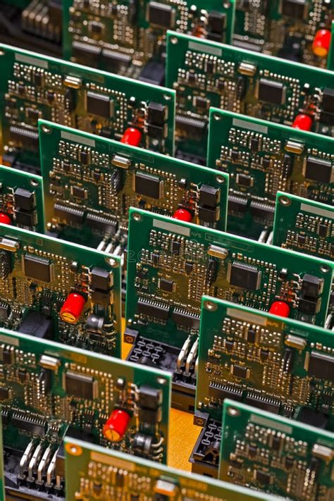 Electronic Ideas Close Up Shoot Of Automotive Printed Circuit Boards With Soldered Smd Or