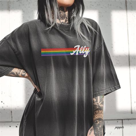 Pride Ally Shirt Retro Equality Tee Love Wins Shirt Kindness Tshirt