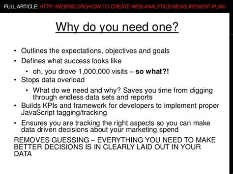 How To Create A Web Analytics Measurement Plan Strategy