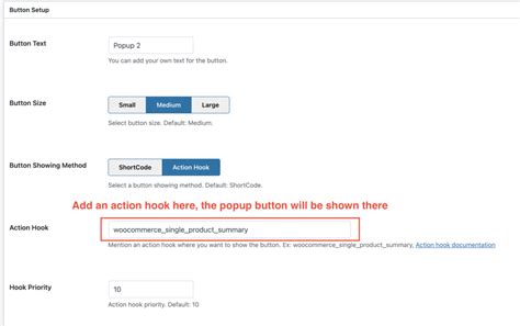 action hook showing wpbean documentation