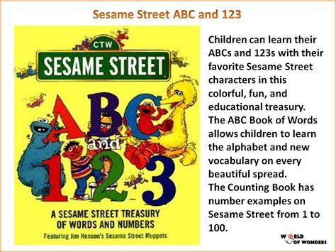 World Of Wonders Sesame Street Abc And 123