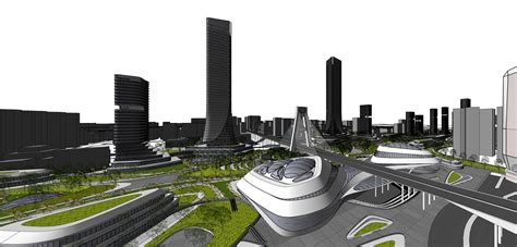 3d 3d Model Of Transportation Hub Of Large Scale Urban Planning And