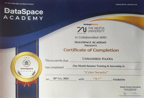 Internship Learning Career Ushashree Hazra