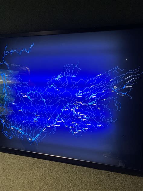A Map Of The Tennessee River Watershed At The Tennessee Aquarium In