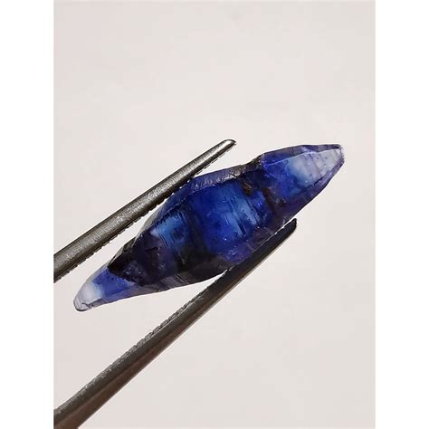 天然斯里蘭卡藍寶石sapphire寶石級原礦又藍又透金工手做礦標線編 蝦皮購物