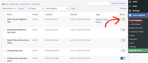 How To Disable The Screen Options Button In Wordpress