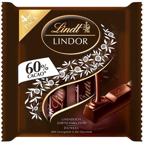 Lindt Lindor 60% Dark Sticks 4x25g | Online kaufen im World of Sweets Shop