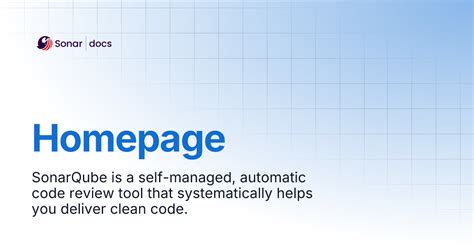 Homepage Sonar Documentation