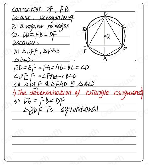 solved the figure below shows regular hexagon abcdef inscribed in a