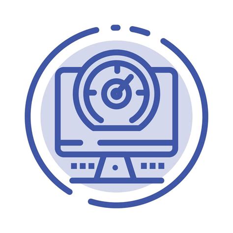 Compass Computer Timer Location Blue Dotted Line Line Icon 13159329 Vector Art At Vecteezy