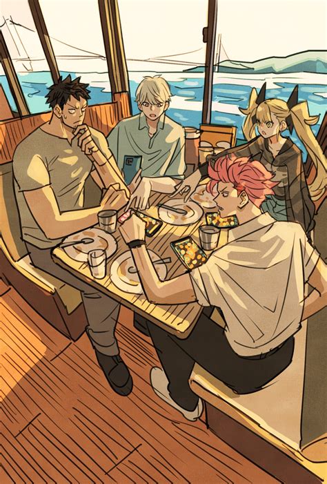 Hibino Kafka Shinomiya Kikoru Ichikawa Reno And Iharu Furuhashi Kaijuu No 8 Drawn By