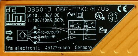 Ifm Ob5013 Obf Fpkg T Us Pnp Photoelectric Sensor S103 Star International