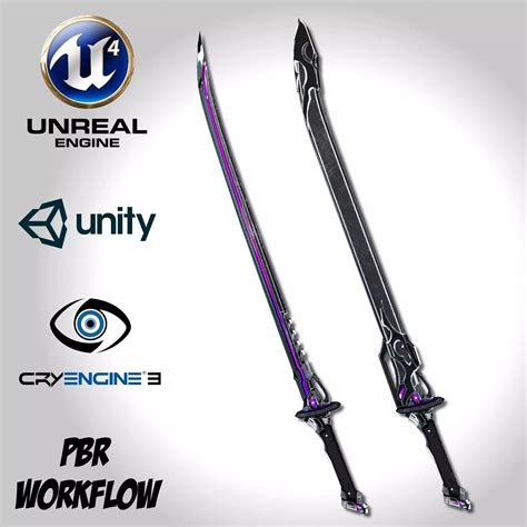3d Model Void Sword Remake Vr Ar Low Poly Cgtrader