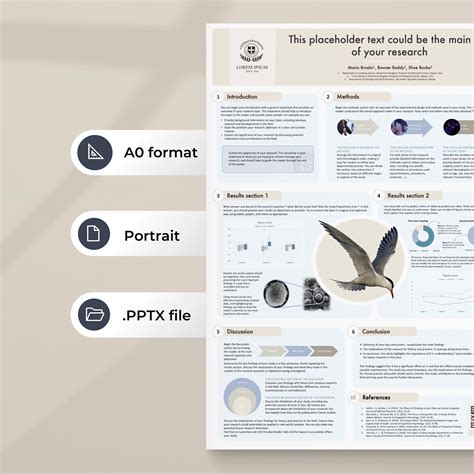 Scientific Poster Template A0 Portrait Powerpoint For Conference