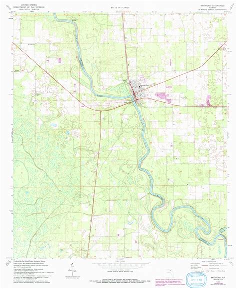 Branford Fl 1968 24000 Scale Map By United States Geological Survey