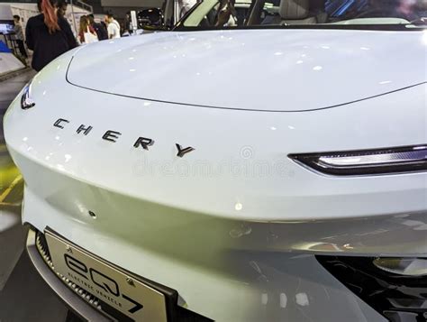 Manila Philippine A Chery Eq 7 Electric Compact Crossover Suv At An Ev Expo Editorial