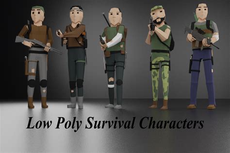 Low Poly Survival Characters Characters Unity Asset Store