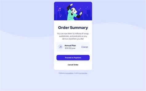 Order Summary Component Coding Challenge Solution