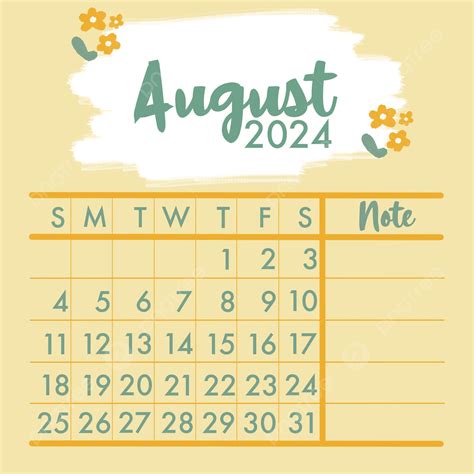 Calend Rio Agosto 2024 Modelo Para Download Gratuito No Pngtree