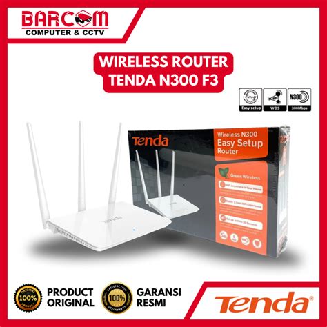 Jual Tenda Wireless Router N300 F3 Wireless Wifi Router F3 Router N300 Series Original Tenda