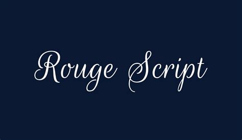 Rouge Script Free Font