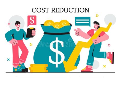 Cost Minimization Icon Stock Illustration Illustration Of Style