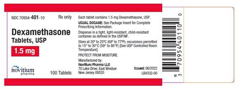 Dexamethasone Tablets Package Insert