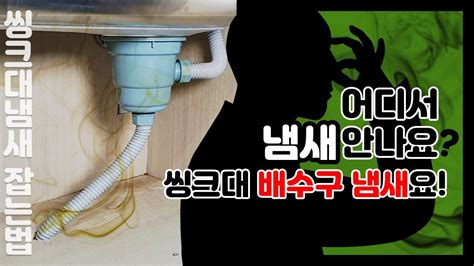 씽크대 냄새 잡는 방법 Ft배수구 트랩 Youtube