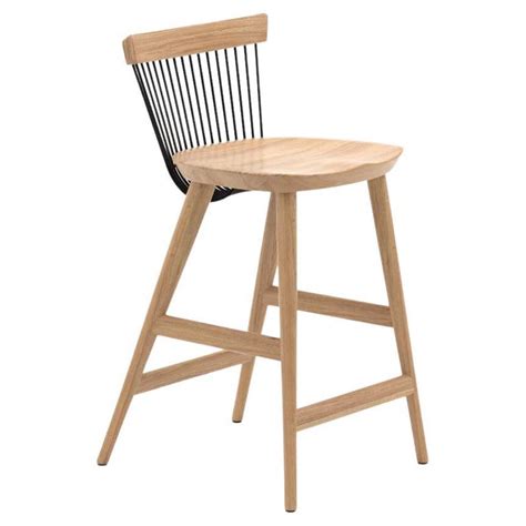 Ww Counter Stool Oak And Black For Sale At 1stdibs