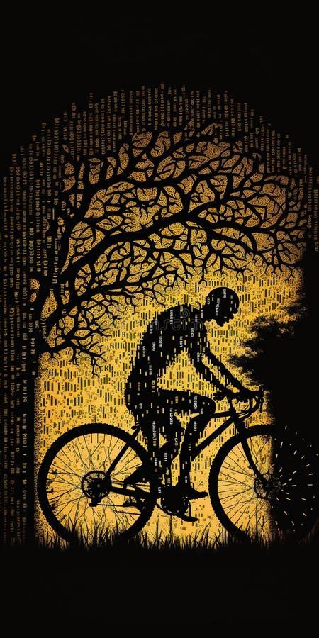 Cycle Of Life With Psychological Problems In Binary Code Created With