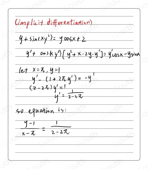 solved using implicit differentiation for each of the following