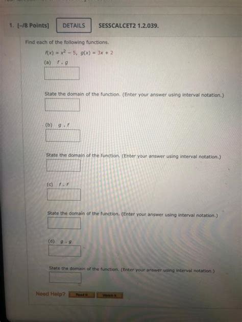 solved find each of the following functions