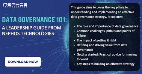Nephos Technologies On Linkedin Data Governance 101 A Leadership Guide From Nephos