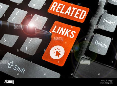 Conceptual Caption Related Links Internet Concept Website Inside A