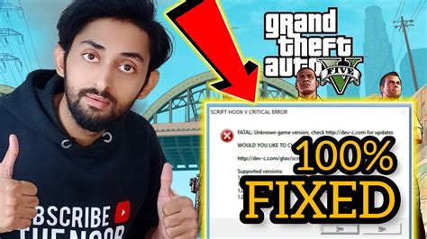 How To Fix SCRIPT HOOK V CRITICAL ERROR Script Hook V GTA THE NOOB YouTube