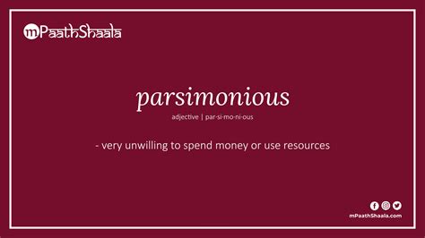 Parsimonious Definition Of Parsimonious Mpaathshaala