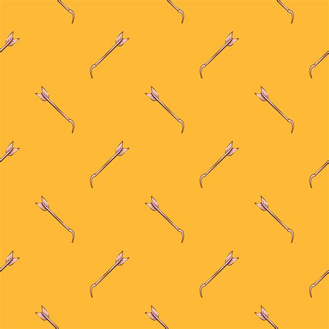 Cute Arrows Seamless Pattern On A Orange Background 13590458 Vector
