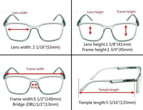 Optical Frames Measurement Chart Glasses Measurements Frames Size