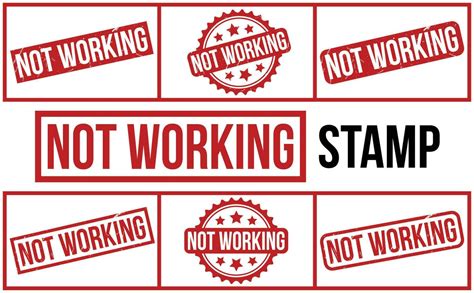 Not Working Rubber Stamp Set Vector 24487553 Vector Art At Vecteezy