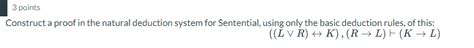 construct a proof in the natural deduction system for