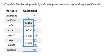 solved complete the following table by calculating the new
