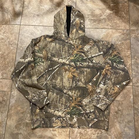 Vintage Real Tree Camo Hoodie Send Offers Size L Depop