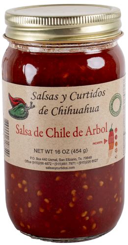 Arbol Chile Sauce Salsas Y Curtidos De Chihuahua
