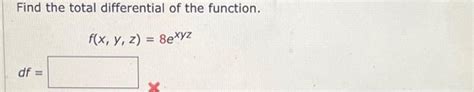 solved for the given function and values find Δf and df