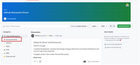 Github Discussion Forum OCA Discussion GitHub