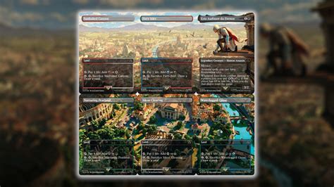 Six New Assassins Creed Mtg Cards Form A Scenic Roman Vista
